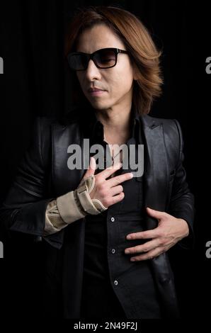 Lead singer of the Japanese heavy metal band X Japan, Toshi poses for a ...