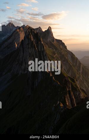 A breathtaking view of the Alpstein massif with the Santis summit Stock ...