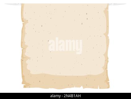 Isolated template design of ripped scroll card with eroded frame over ...