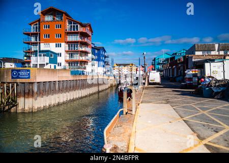 Entrance to Exmouth Marina Stock Photo - Alamy