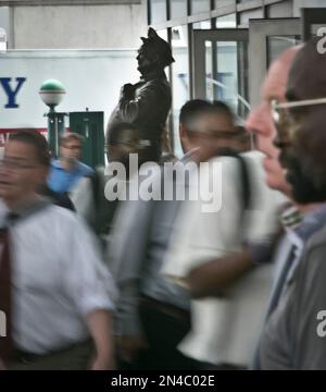 Ralph Kramden Statue, Port Authority Bus Terminal, NYC Stock Photo - Alamy