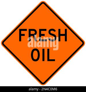 Warning sign with oil symbol Stock Photo - Alamy