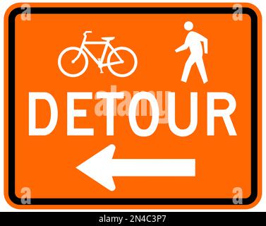 Detour road sign Stock Photo - Alamy