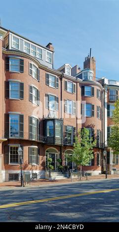 Boston Beacon Hill: 56-57 Beacon Street is a Federal style brick ...