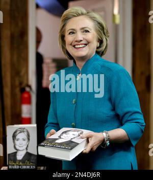 Hillary Rodham Clinton arriving at her book singing Hard Choices at ...