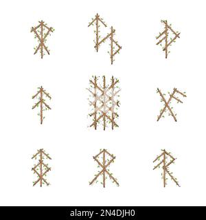 Tree branch bind runes set Stock Vector Image & Art - Alamy