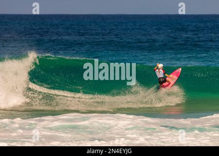 Surfer Alyssa Spencer (USA) competes in the World Surf League's ...
