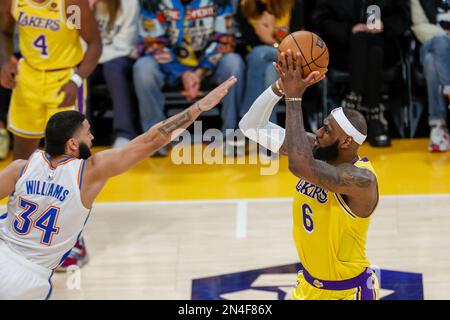 Oklahoma City Thunder guard Kenrich Williams (34) celebrates during the ...