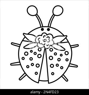 Ladybug linear icon. Ladybird. Insect. Thin line illustration. Contour symbol. Vector isolated ...