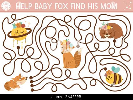 Mothers day maze for children. Holiday preschool printable educational ...