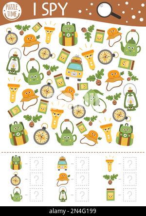 Forest I spy game for kids. Searching and counting activity for ...