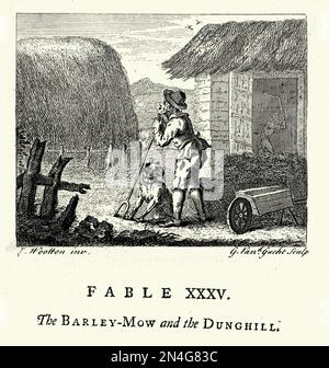 18th century illustration of threshing wheat. Published in "A Diderot ...