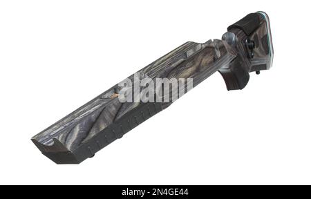 Bolt action rifle stock made from wood isolated on white Stock Photo ...