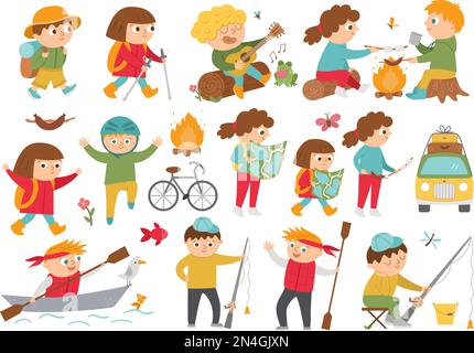 Kids doing outdoor activities Stock Vector Image & Art - Alamy