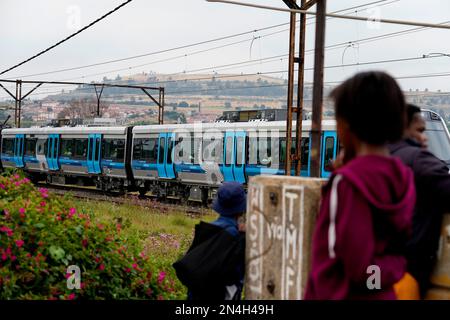 A newly launched Passenger Rail Agency of South Africa (Prasa) train ...