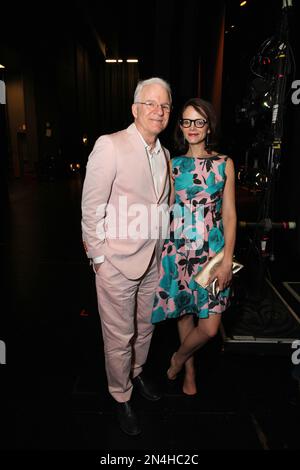 Steve Martin and his wife Anne Stringfield take a swim in the sea on ...