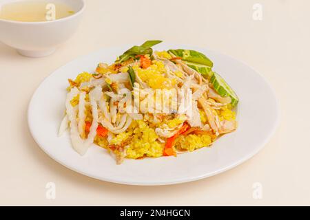 Com ga Nha Trang also know as fried chicken rice, Vietnamese food ...