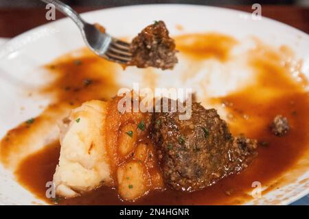 A typical Scottish haggis meal in a restaurant Stock Photo - Alamy