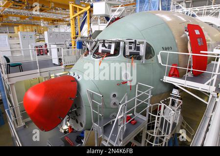 The Airbus A350 XWB assembly line is seen in Toulouse, southwestern ...