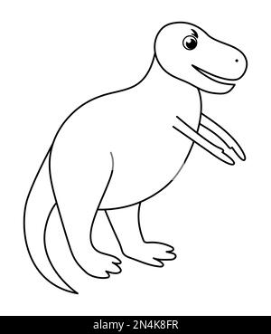 Baby T-Rex Isolated Coloring Page for Kids Stock Vector Image & Art - Alamy