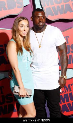 Racine Lewin, left, and Delanie Walker arrive at the CMT Music Awards ...