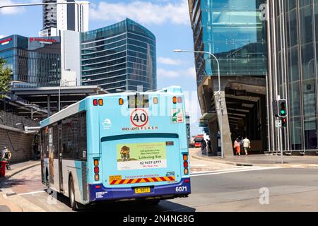 Parramatta city centre, Sydney bus at the transport interchange bus ...