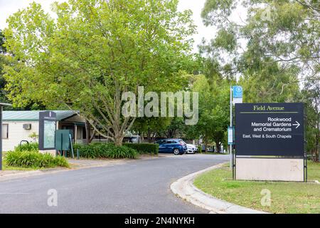 Rookwood cemetery and crematorium memorial gardens, signage,Sydney,NSW,Australia Stock Photo - Alamy