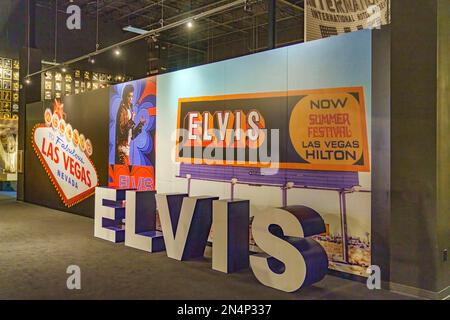 Elvis in Las Vegas Display in the Elvis Presley's Memphis Entertainment ...