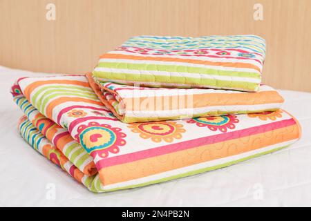 Modern bedding set with geometric shapes Stock Photo - Alamy