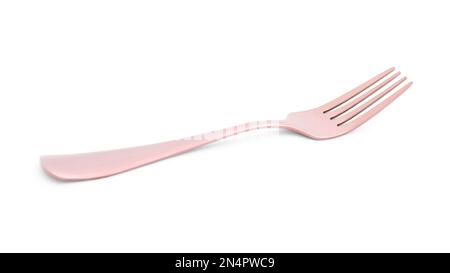 New clean shiny fork isolated on white Stock Photo - Alamy