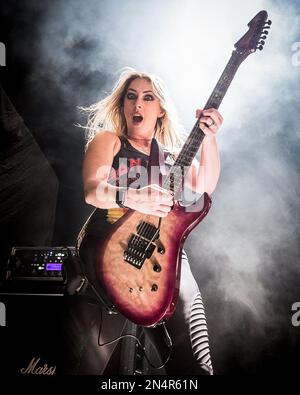 Nikki Stringfield of The Iron Maidens playing live in 2023 Stock Photo ...