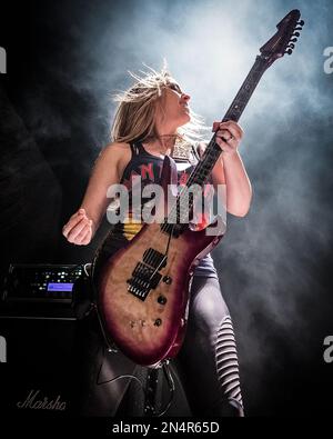 Nikki Stringfield of The Iron Maidens playing live in 2023 Stock Photo ...