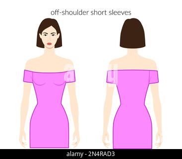 simple vector illustration of a off shoulder top , in a simple and ...