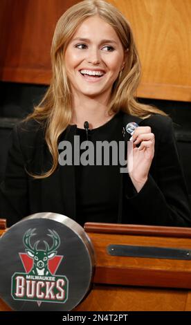 Mallory Edens, daughter of Milwaukee Bucks owner Wes Edens, attends the ...