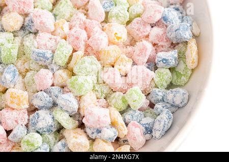 Rainbow Mini Mochi Rice Cake Candies Isolated on a White Background ...
