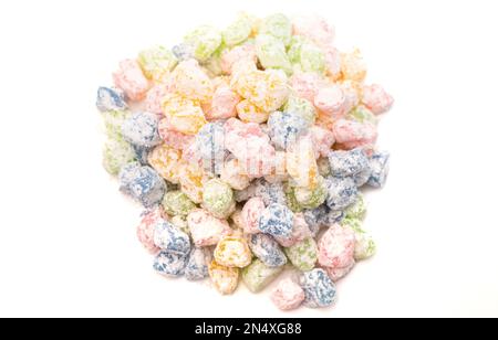 Rainbow Mini Mochi Rice Cake Candies Isolated on a White Background ...