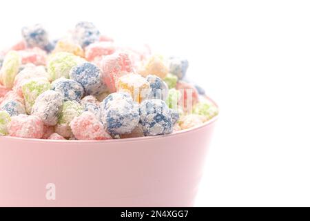 Rainbow Mini Mochi Rice Cake Candies Isolated on a White Background ...
