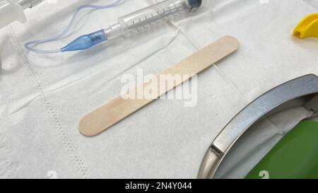 Hospital Anesthesia emergency airway intubation kit Stock Photo - Alamy
