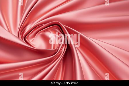 Soft cloth with rotating shape, 3d rendering. Digital drawing Stock ...