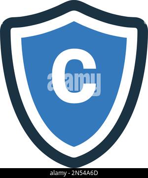 Copy write, protection icon. Well organized simple vector illustration ...