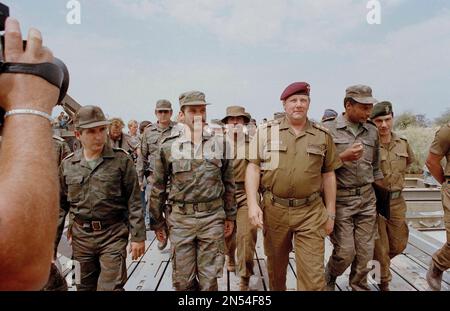 Cuban, South African and Angolan members of the Joint Military ...
