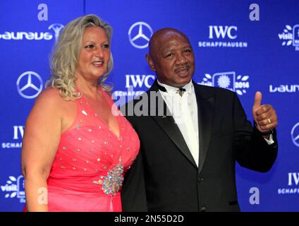 Marvelous Marvin Hagler and his wife Kay Guarrera on the red carpet at ...