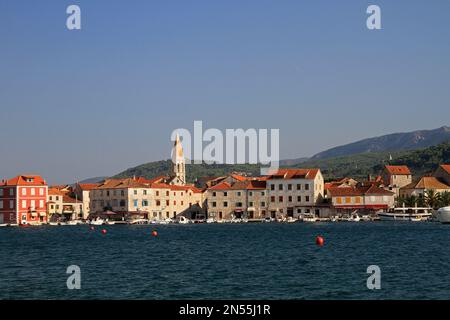 Old harbour in Stari Grad on Hvar Island, Croatia Stock Photo - Alamy