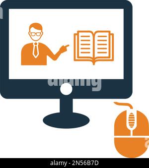 Online, courses icon - Vector EPS file. Perfect use for print media ...
