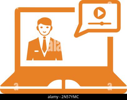 Tutorial, elearning icon - Simple editable vector EPS file Stock Vector ...