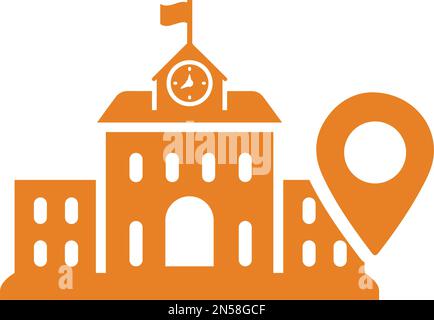 University, location icon - Simple editable vector EPS file Stock ...