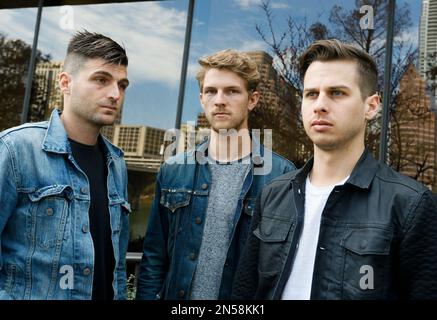 Cubbie Fink, left, and Mark Foster, of music group Foster the People ...