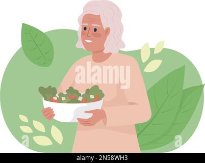 Eating nutritious breakfast 2D vector isolated illustration Stock Vector Image & Art - Alamy