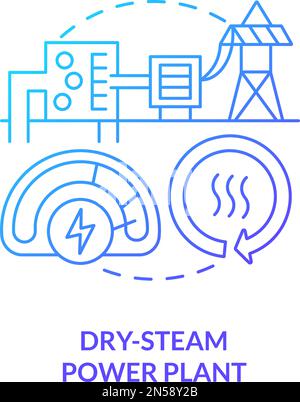 Dry-steam power plant blue concept icon Stock Vector Image & Art - Alamy
