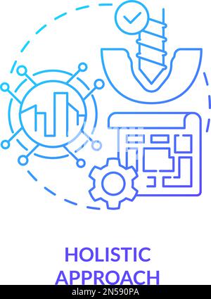 Thin line gradient icon holistic wellbeing concept Stock Vector Image ...